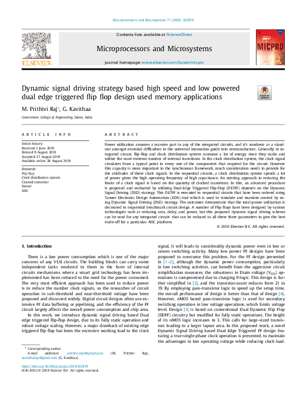 (PDF) Dynamic signal driving strategy based high speed and low powered dual edge triggered flip ...