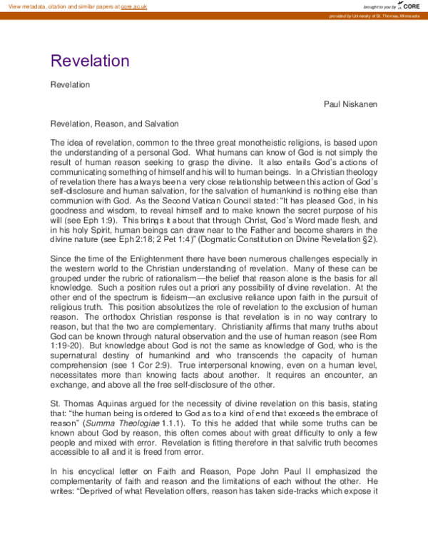 (PDF) Revelation