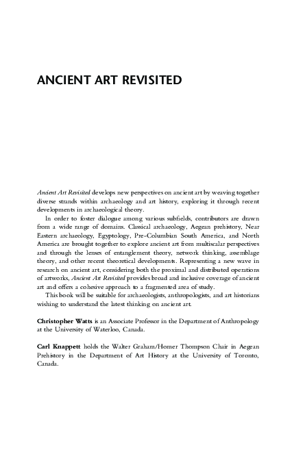 (PDF) Ancient Art Revisited: Global Approaches from Archaeology and Art ...