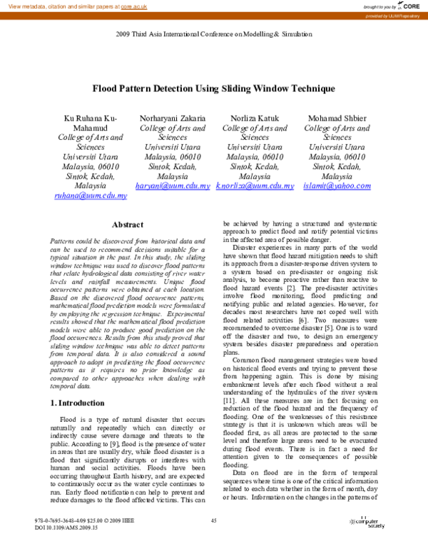 (PDF) Flood Pattern Detection Using Sliding Window Technique | Mohammed ... (PDF) Flood Pattern Detection Using Sliding Window Technique | Mohammed ...