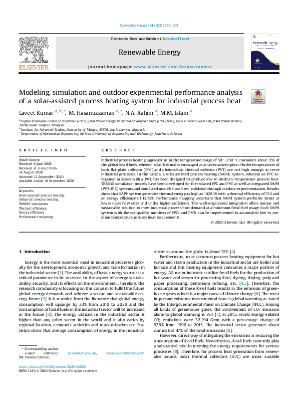 (PDF) Modeling, simulation and outdoor experimental performance analysis of a solar-assisted ...
