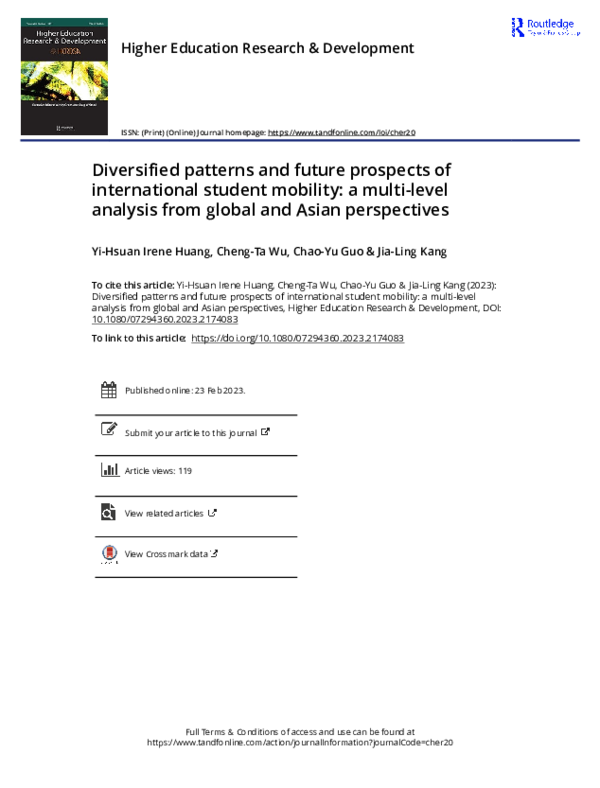 (PDF) Diversified patterns and future prospects of international ...
