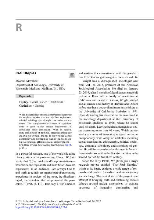 (PDF) Real Utopias