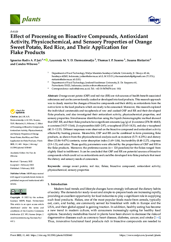 (PDF) Effect of Processing on Bioactive Compounds, Antioxidant Activity ...