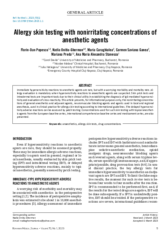 (PDF) Allergy skin testing with nonirritating concentrations of ...
