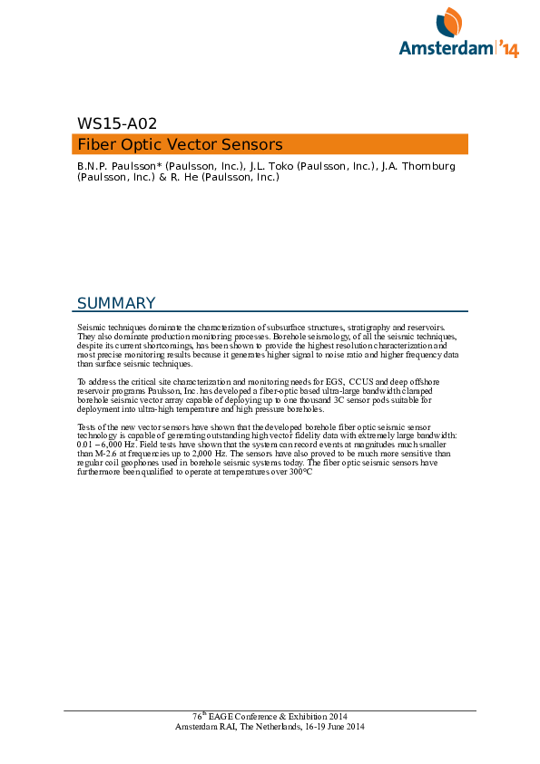 (PDF) Fiber Optic Vector Sensors