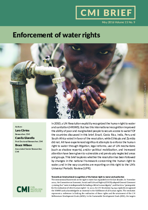 (PDF) Enforcement of water rights