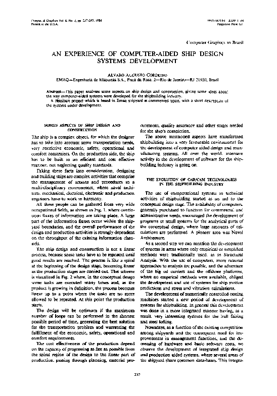 (PDF) An experience of computer-aided ship design systems development