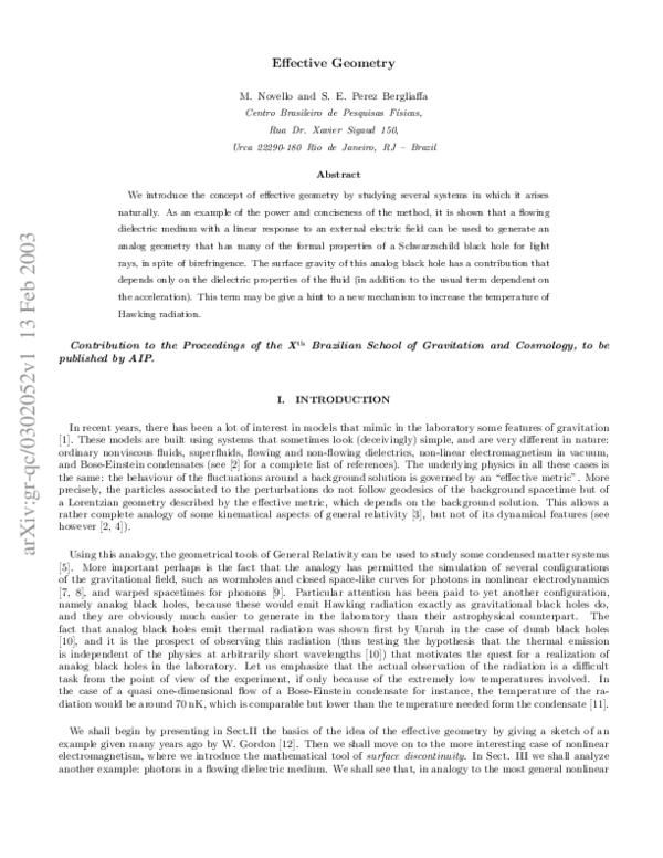 (PDF) Effective Geometry