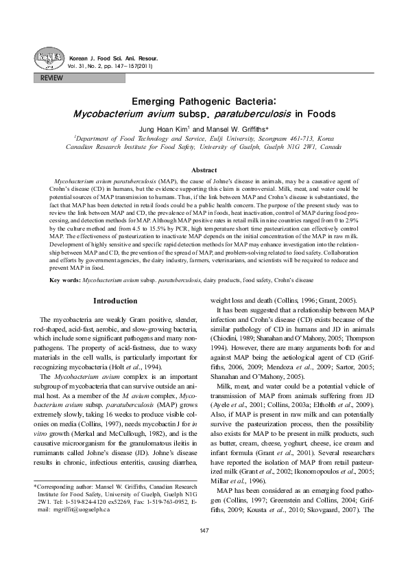 (PDF) Emerging Pathogenic Bacteria: Mycobacterium avium subsp ...