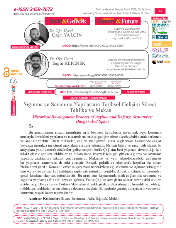 (PDF) Historical Development Process of Asylum and Defense Structures ...