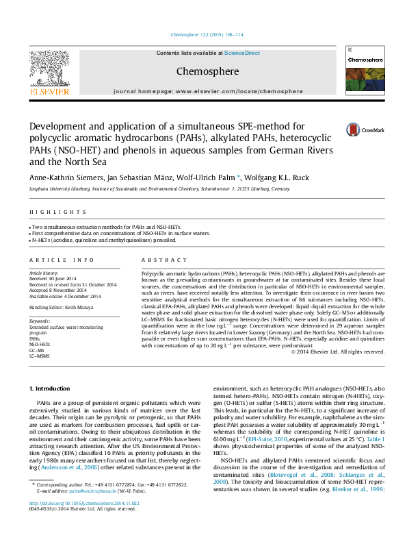 (PDF) Development and application of a simultaneous SPE-method for ...