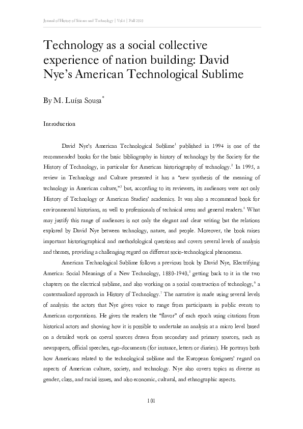 (PDF) Technology as a social collective experience of nation building ...