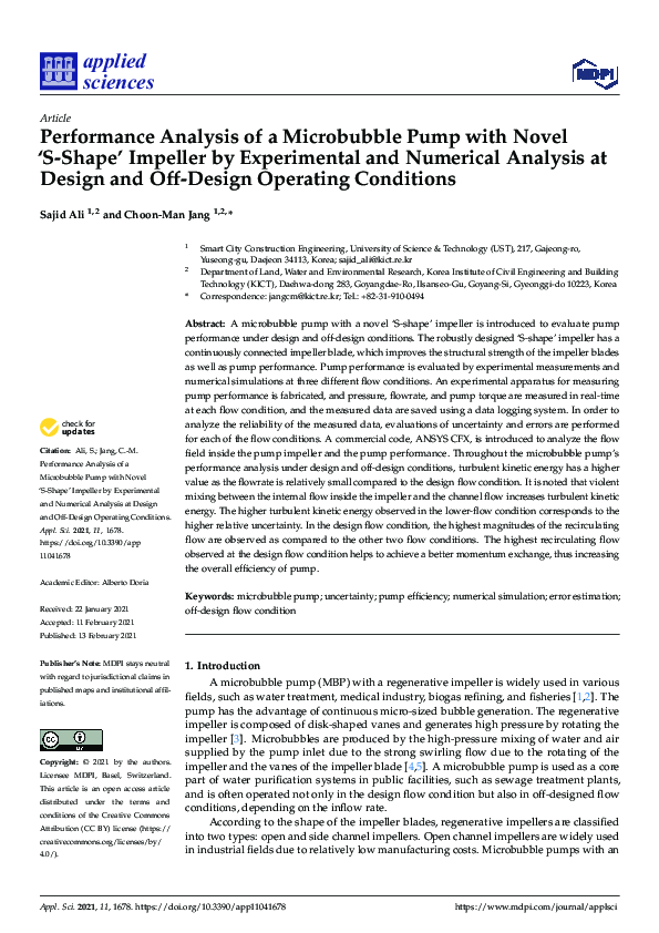 (PDF) Performance Analysis of a Microbubble Pump with Novel ‘S-Shape ...