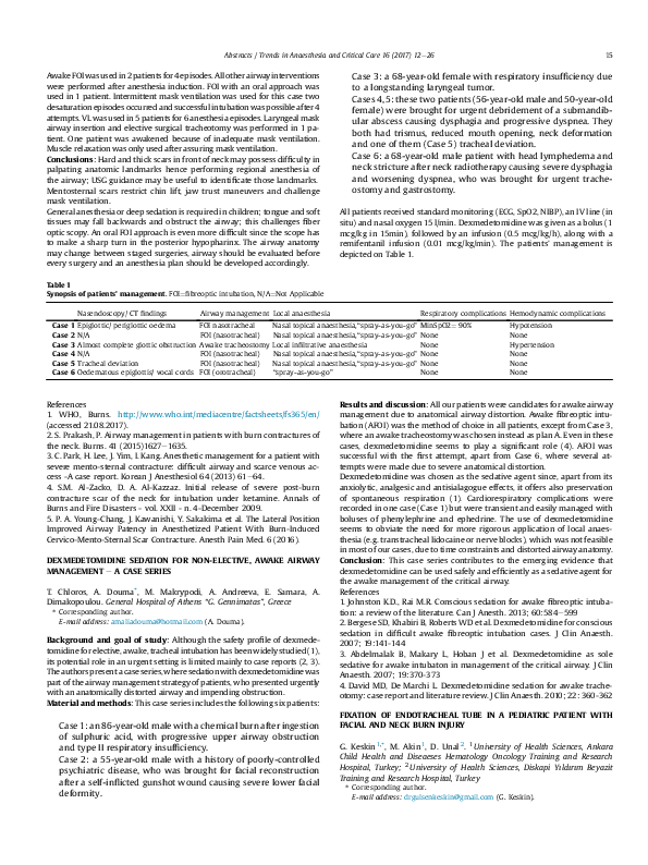 (PDF) Fixation of endotracheal tube in a pediatric patient with facial ...