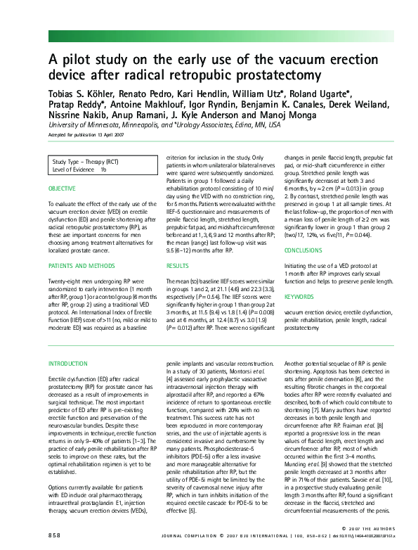 (PDF) A pilot study on the early use of the vacuum erection device ...