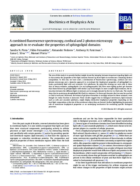 (PDF) A combined fluorescence spectroscopy, confocal and 2-photon ...