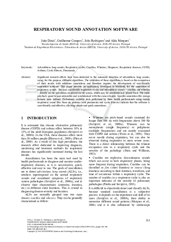 (PDF) Respiratory Sound Annotation Software