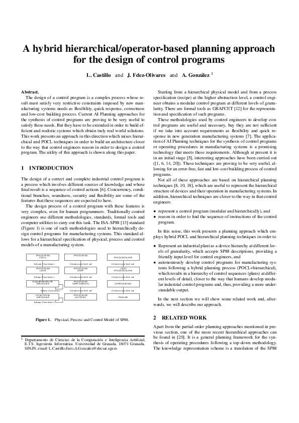 (PDF) A hybrid hierarchical/operator-based planning approach for the design of control programs ...