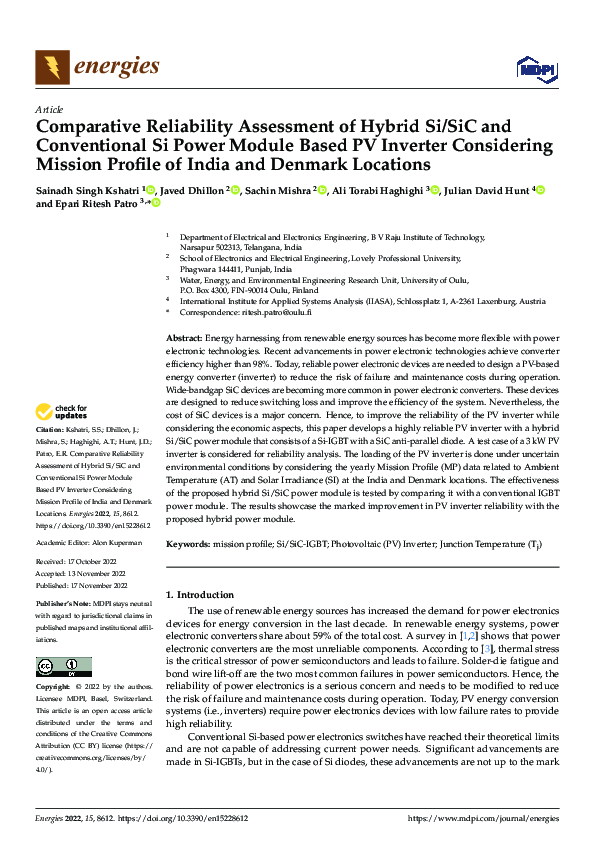 (PDF) Comparative Reliability Assessment of Hybrid Si/SiC and Conventional Si Power Module Based ...