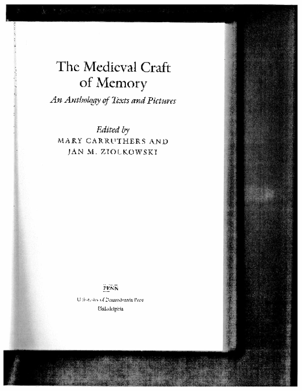 (PDF) Boncompagno da Signa: On Memory | Sean Gallagher - Academia.edu