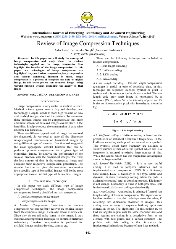 (PDF) A Review of Image Compression Techniques | Dr Raju Ganesh Sunder - Academia.edu