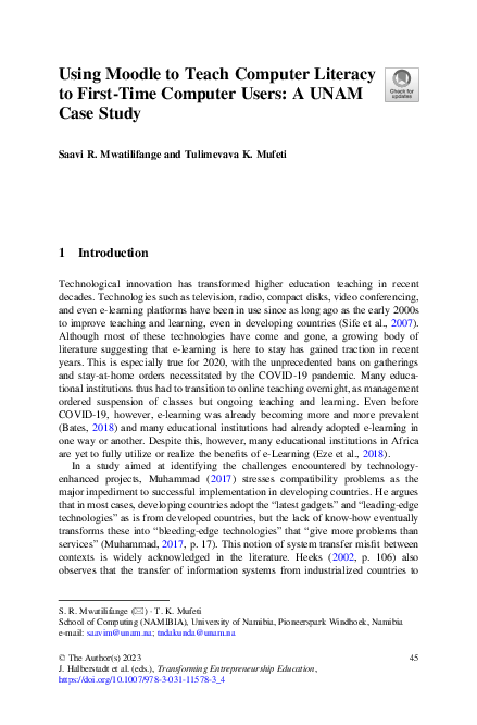 (PDF) Using Moodle to Teach Computer Literacy to First-Time Computer Users: A UNAM Case Study