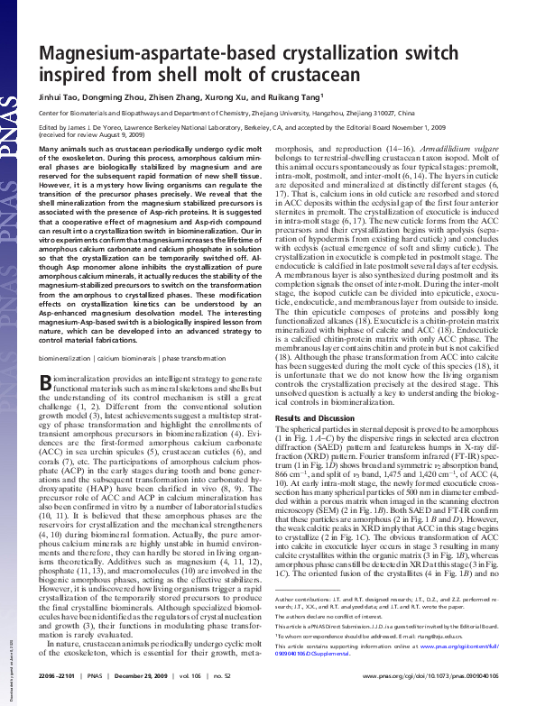 (PDF) Magnesium-aspartate-based crystallization switch inspired from ...