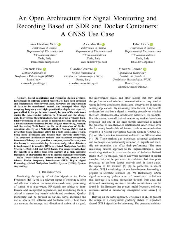 (PDF) An Open Architecture for Signal Monitoring and Recording Based on ...