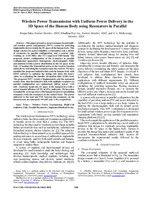 (PDF) Wireless Power Transmission with Uniform Power Delivery in the 3D ...