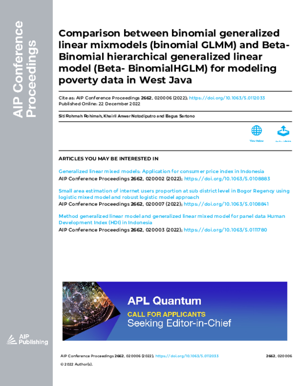 (PDF) Comparison between binomial generalized linear mixmodels ...