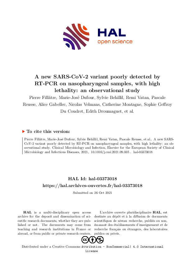 (PDF) A new SARS-CoV-2 variant with high lethality poorly detected by ...