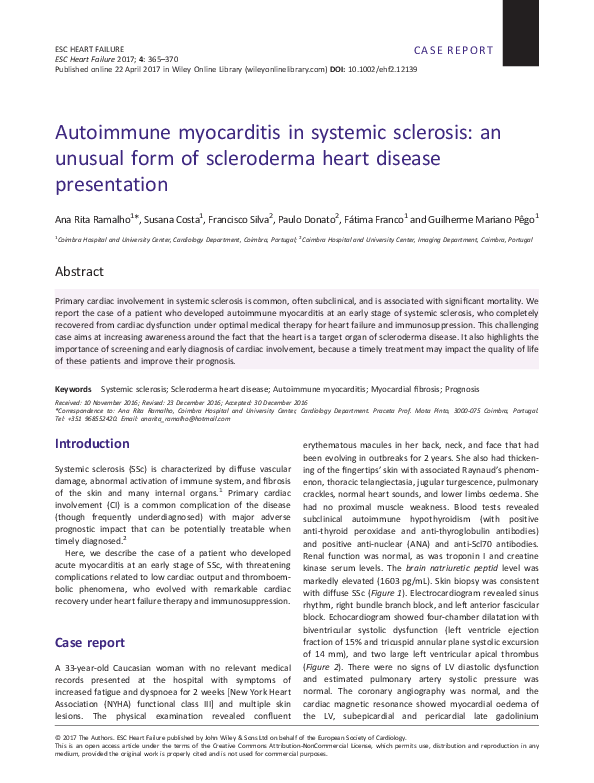 (PDF) Autoimmune myocarditis in systemic sclerosis: an unusual form of scleroderma heart disease ...