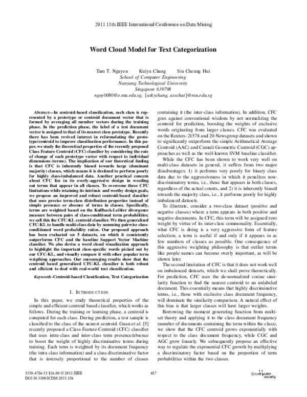 (PDF) Word Cloud Model for Text Categorization | Tâm Nguyễn - Academia.edu