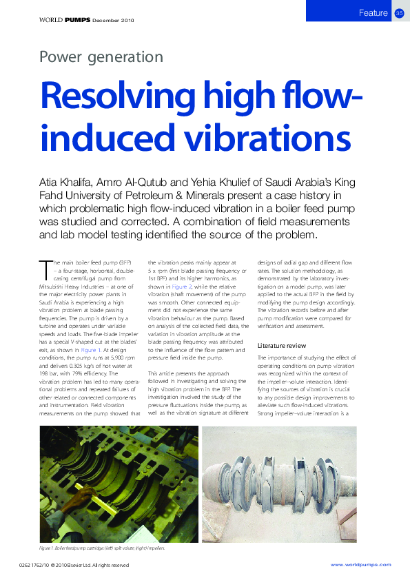 (PDF) Resolving high flow-induced vibrations