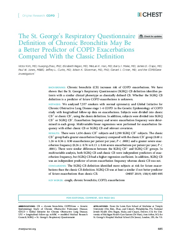 (PDF) The St. George’s Respiratory Questionnaire Definition of Chronic ...