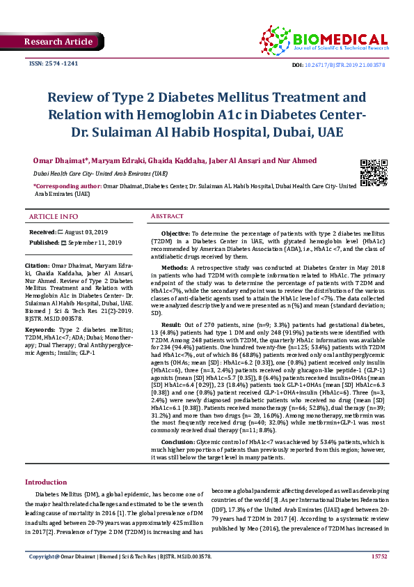 (PDF) Review of Type 2 Diabetes Mellitus Treatment and Relation with ...