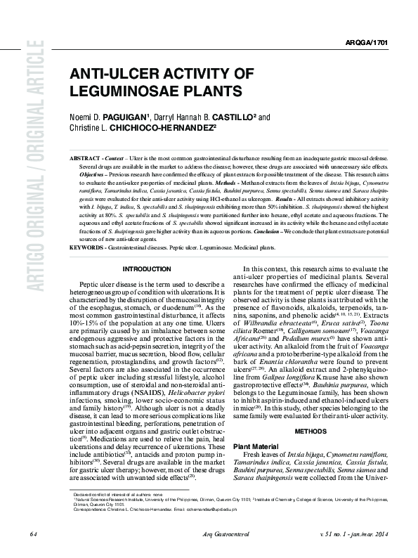 (PDF) Anti-Ulcer Activity of Leguminosae Plants