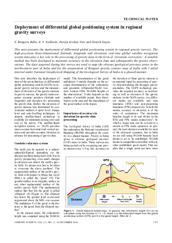 (PDF) Deployment of Differential Global Positioning System in Regional ...