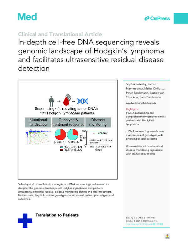 (PDF) In-depth cell-free DNA sequencing reveals genomic landscape of Hodgkin’s lymphoma and ...