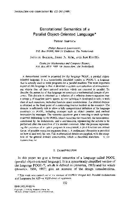 (PDF) Denotational Semantics