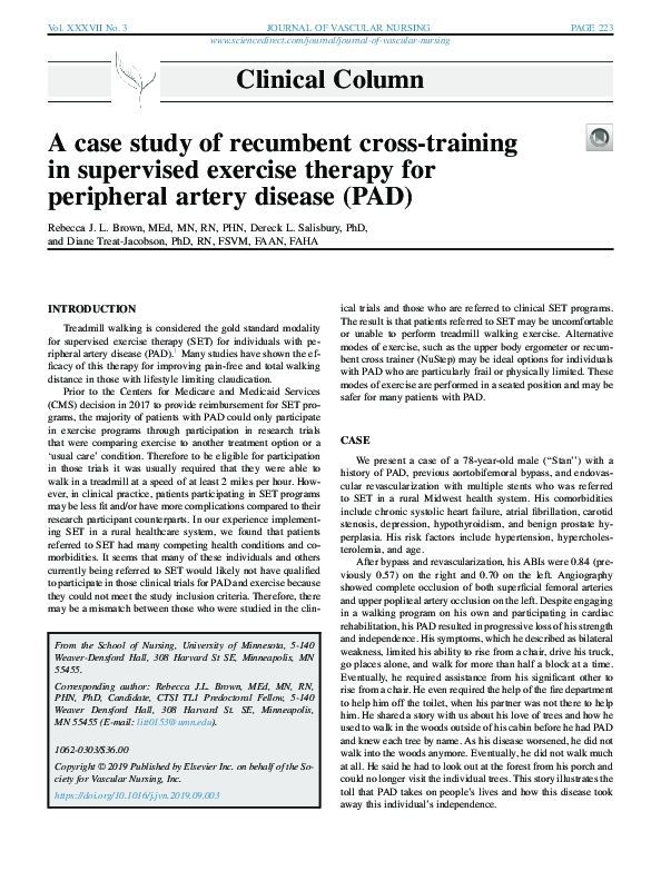 (PDF) A case study of recumbent cross-training in supervised exercise ...