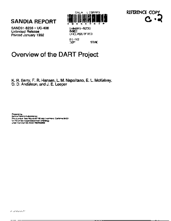 (PDF) Overview of the DART project