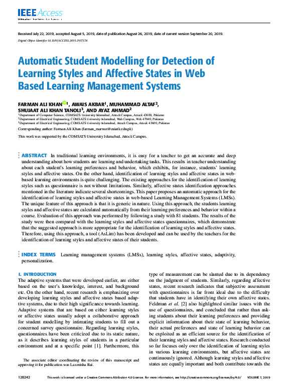 (PDF) Automatic Student Modelling for Detection of Learning Styles and ...