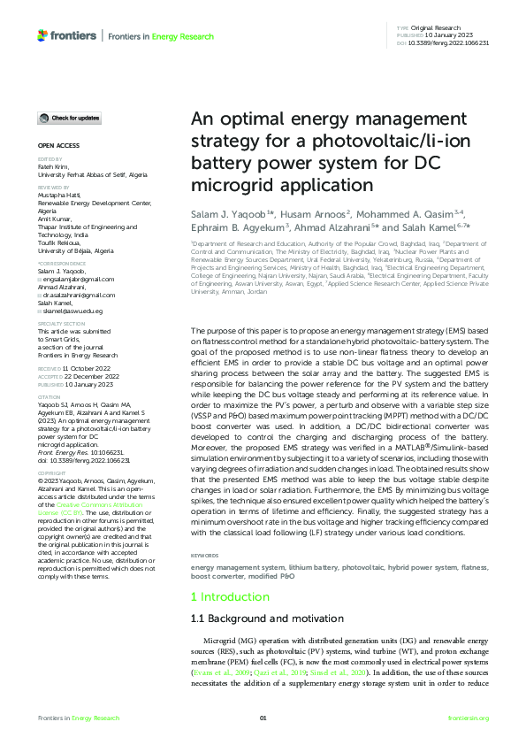 (PDF) An optimal energy management strategy for a photovoltaic/li-ion ...