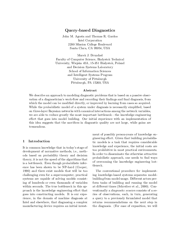 (PDF) Query-based Diagnostics