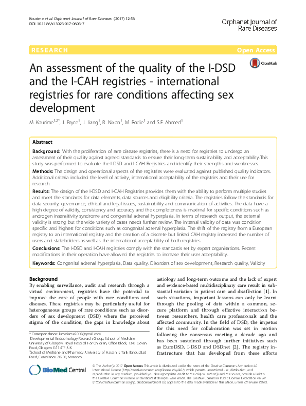 (PDF) An assessment of the quality of the I-DSD and the I-CAH ...