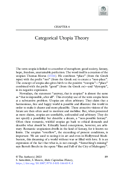 (PDF) Categorical Utopia Theory