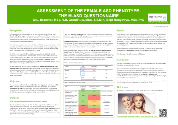 (PDF) Assessment of the Female ASD Phenotype: The M-ASD Questionnaire