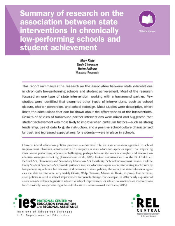 (PDF) Summary of Research on the Association between State ...